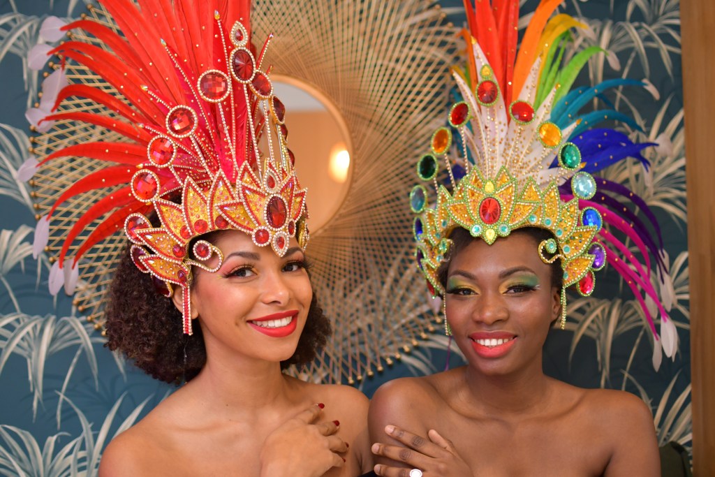 Coiffe Headdress Samba Cabaret Faisan Arc en ciel Rainbow – Atelier ...
